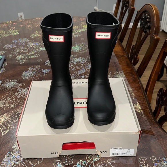 Hunter | Shoes | Hunter Matte Black Boots | Poshmark